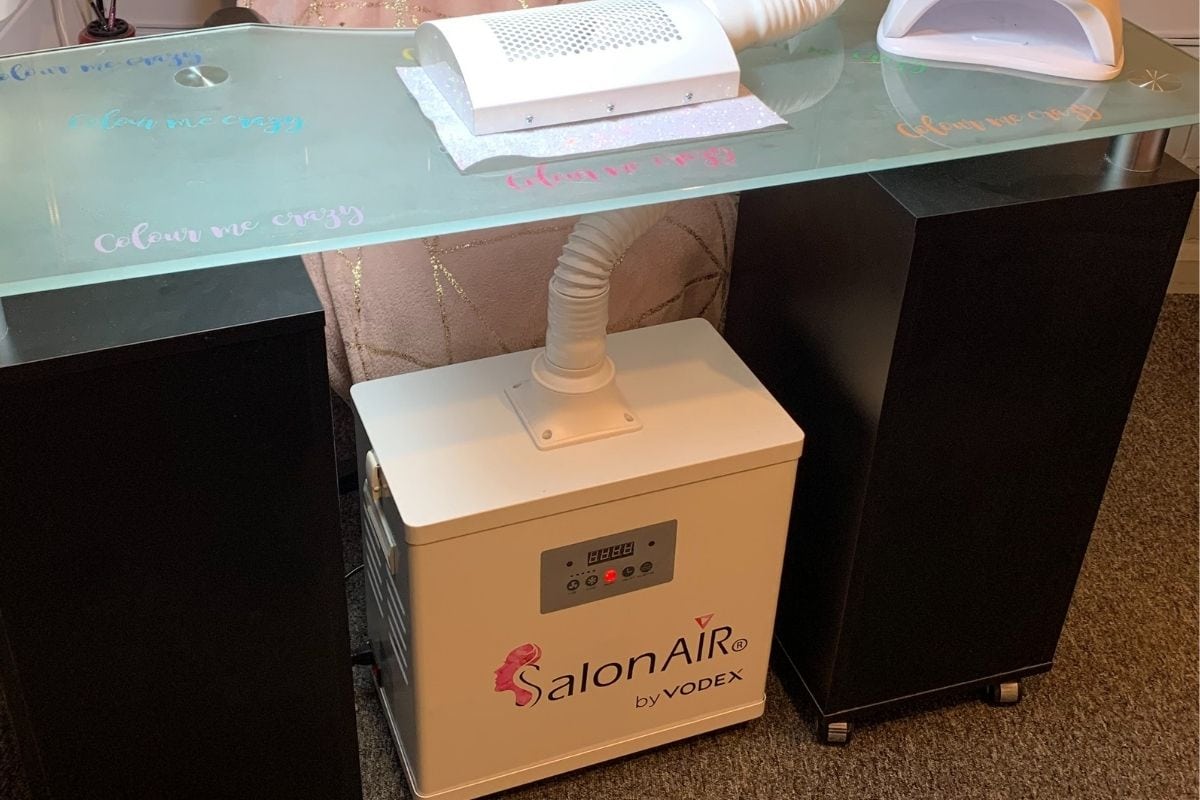 Vodex donates extraction unit to nail tech supporting clients with ...