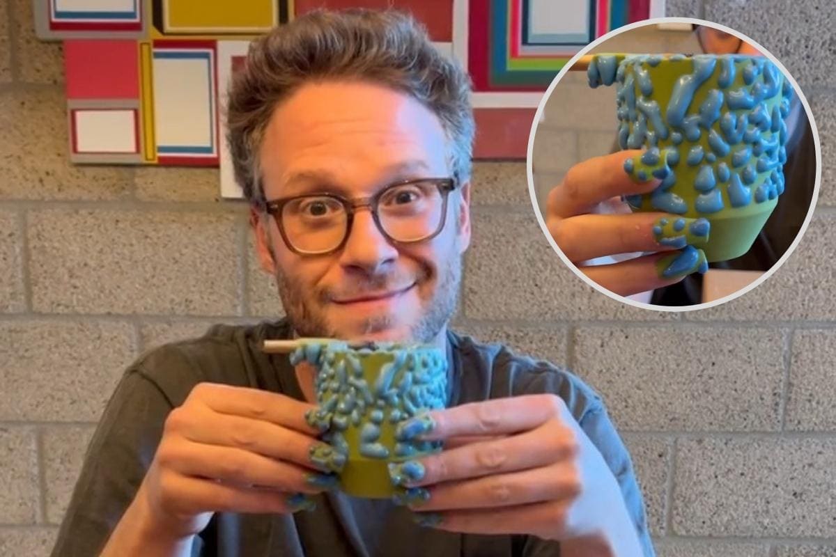 Seth Rogen matches nails to ashtray with enhancements by Nails By Mei ...