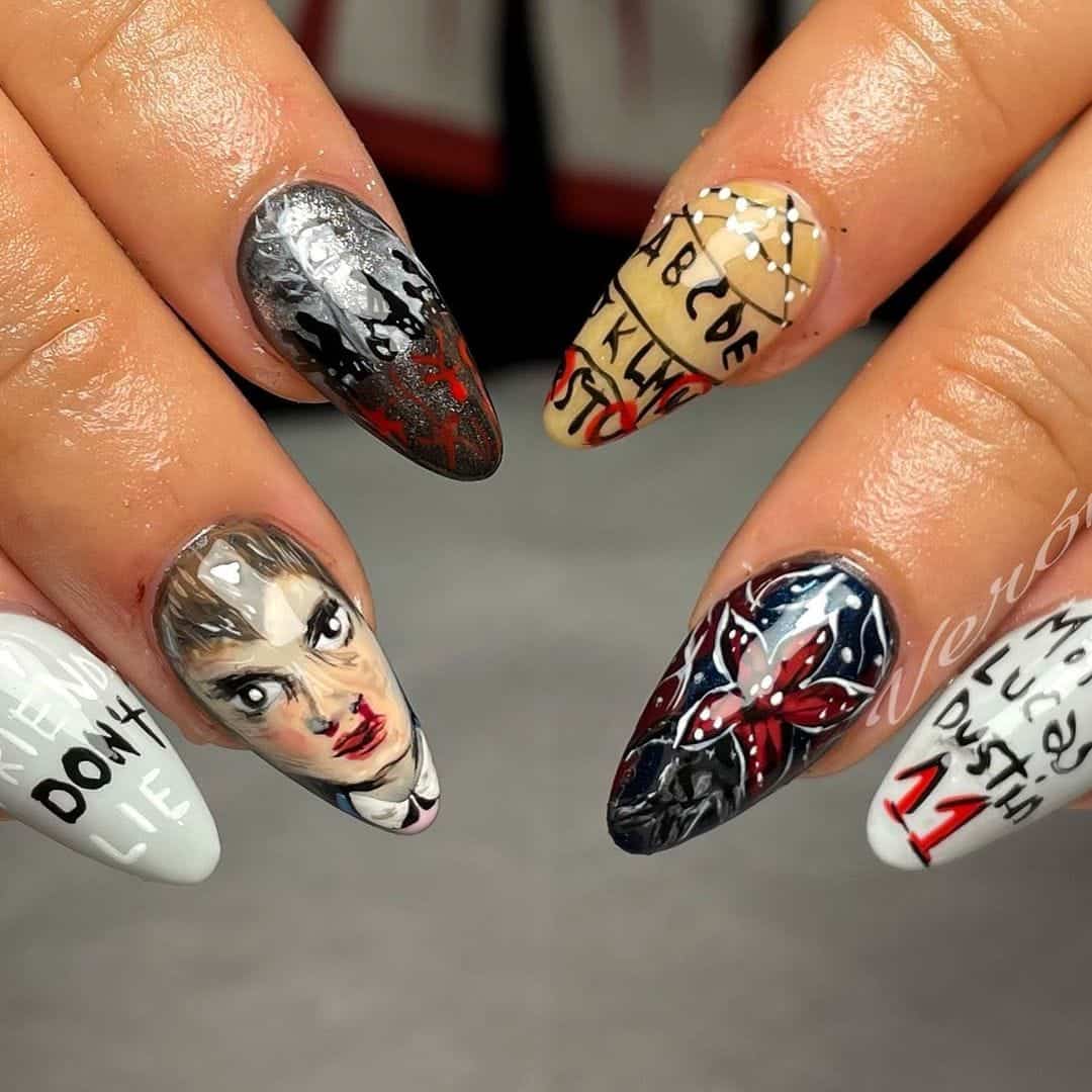 Stranger Things nails - Scratch Magazine